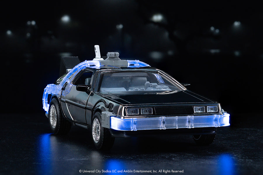 Buy Back to the Future Time Machine, 1:24 Scale Vehicle (Chrome ...