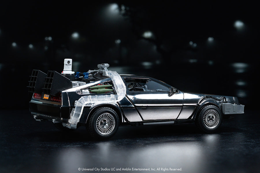 Buy Back to the Future Time Machine, 1:24 Scale Vehicle (Chrome ...