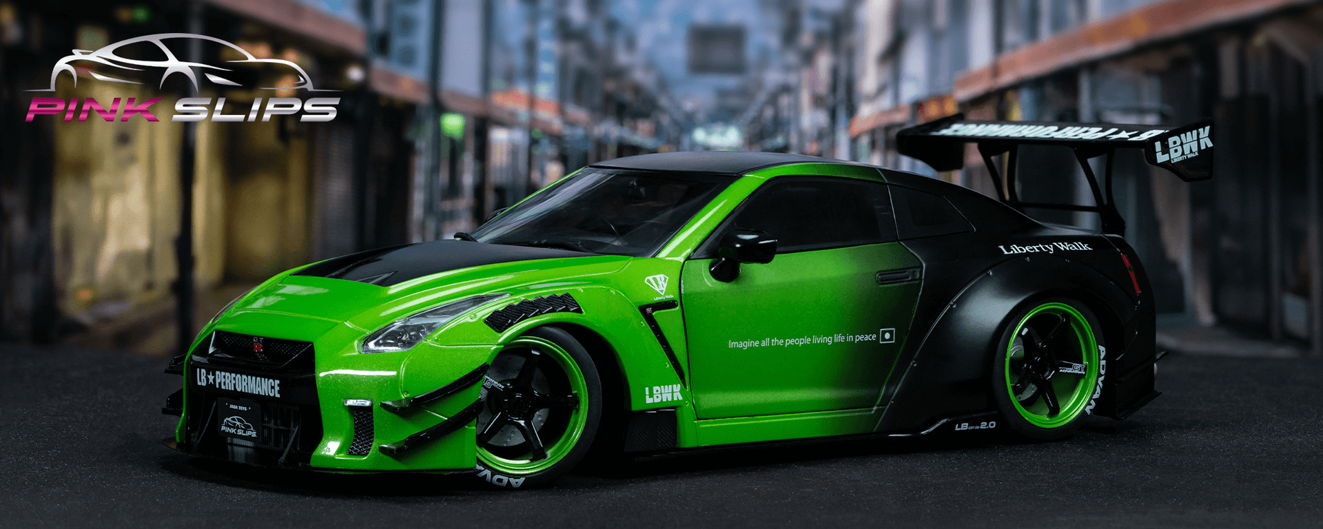 Buy Pink Slips Nissan GT-R (R35) Liberty Walk, 1:18 Scale Vehicle (Wave ...