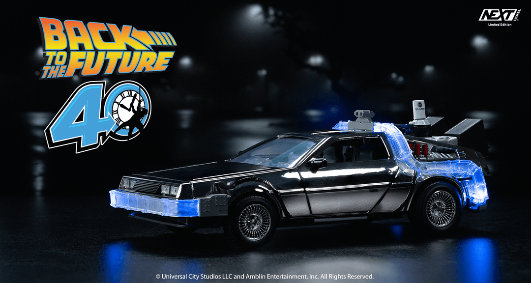 Buy Back to the Future Time Machine, 1:24 Scale Vehicle (Chrome ...
